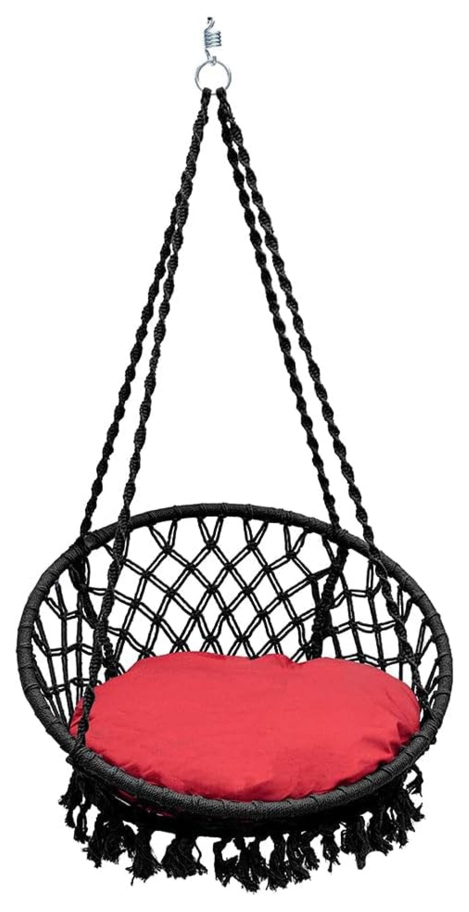 Bahia Macrame Hammock Chair with Cushion Hanging Chair for Bedroom Rope ...