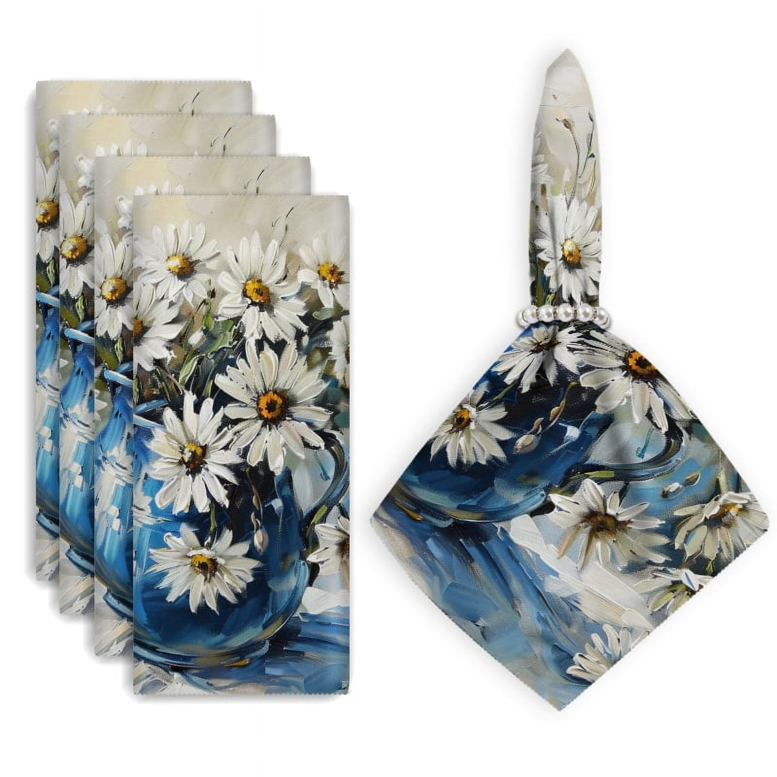 Bahomeck Cloth Napkins Set Of 4,18*18 Inch Washable Polyester Napkins ...
