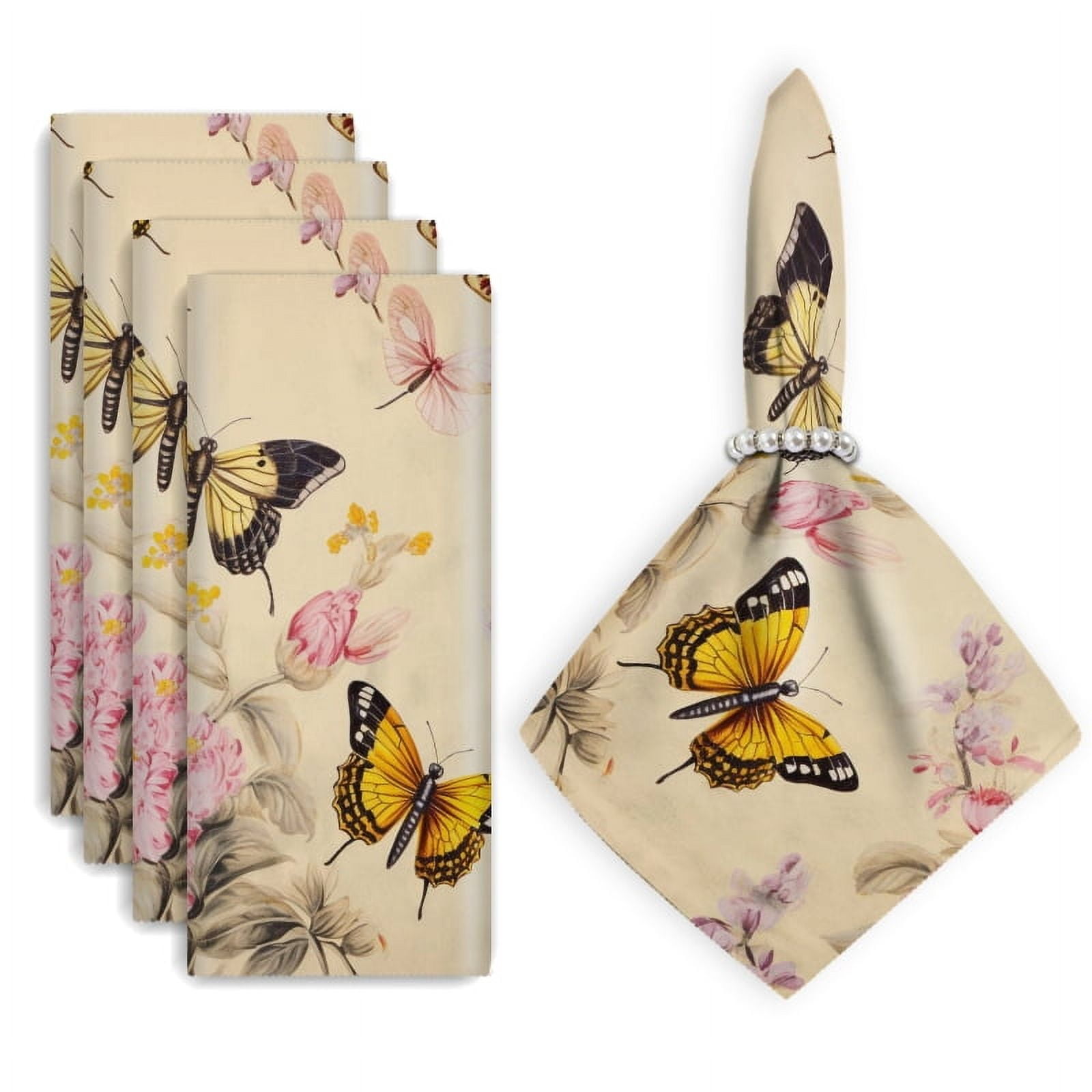 Bahomeck Cloth Napkins Set Of 4,18*18 Inch Washable Polyester Napkins ...