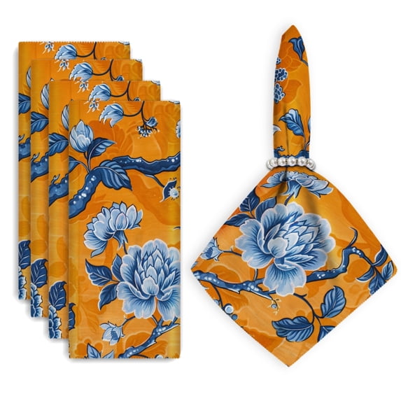 Bahomeck Cloth Napkins Set Of 4,18*18 Inch Washable Polyester Napkins ...