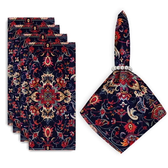 Bahomeck Cloth Napkins Set Of 4,18*18 Inch Washable Polyester Napkins ...