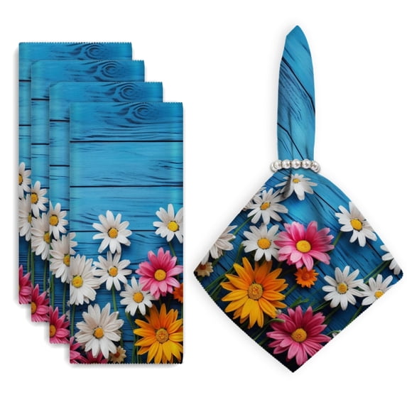 Bahomeck Cloth Napkins Set Of 4,18*18 Inch Washable Polyester Napkins ...