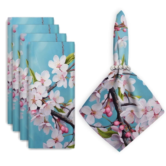 Bahomeck Cloth Napkins Set Of 4,18*18 Inch Washable Polyester Napkins ...