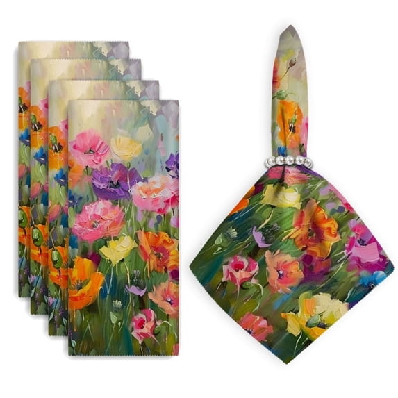 Bahomeck Cloth Napkins Set Of 4,18*18 Inch Washable Polyester Napkins ...