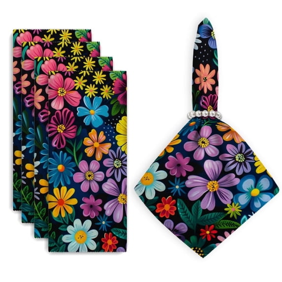 Bahomeck Cloth Napkins Set Of 4,18*18 Inch Washable Polyester Napkins ...