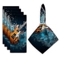 Bahomeck Cloth Napkins Set Of 4 Guitar Made Of Wate Floating In The Air ...