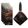 Bahomeck Cloth Napkins Set Of 4 Vintage American Flag Blowing In The ...