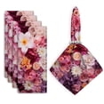 Bahomeck Cloth Napkins Set Of 4 Wall Of Pastel Colored Flowers ...