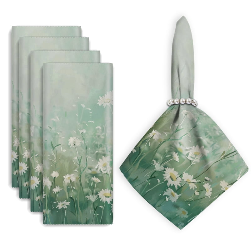 Bahomeck Napkins Set Of 4 Reusable Washable Square Fabric Dining Table ...