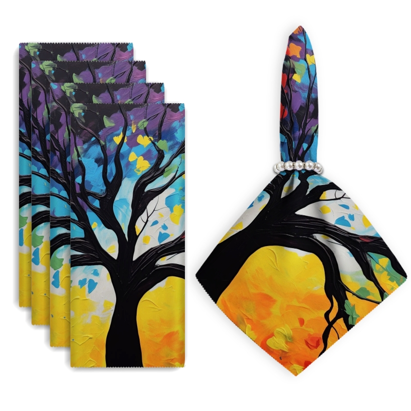 Bahomeck Cloth Napkins Set Of 4,18*18 Inch Washable Polyester Napkins ...