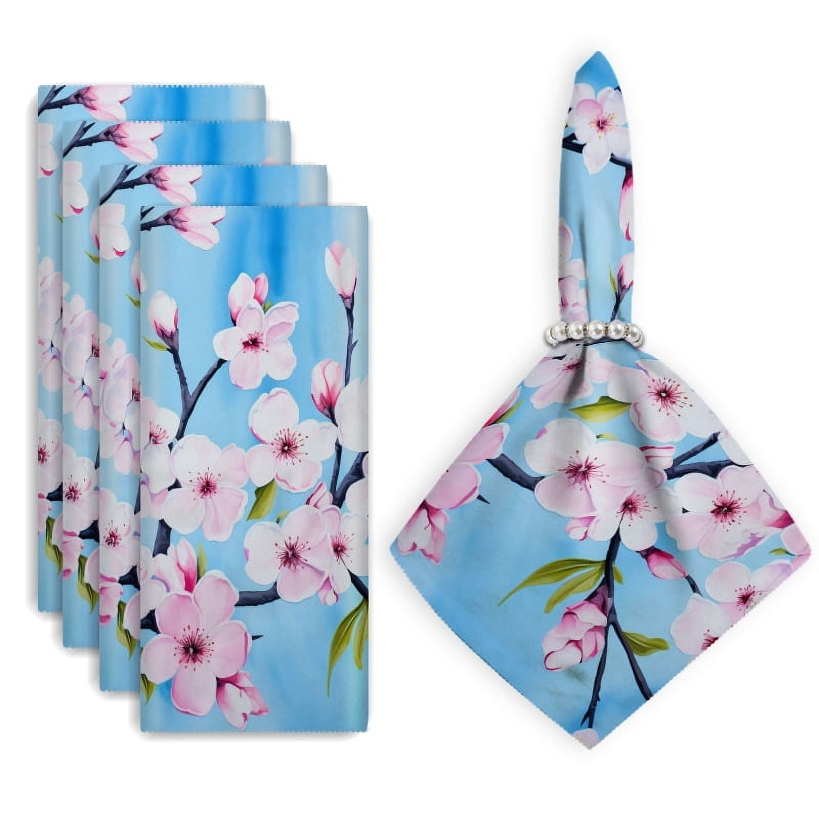 Bahomeck Napkins Set Of 4 Reusable Washable Square Fabric Dining Table ...