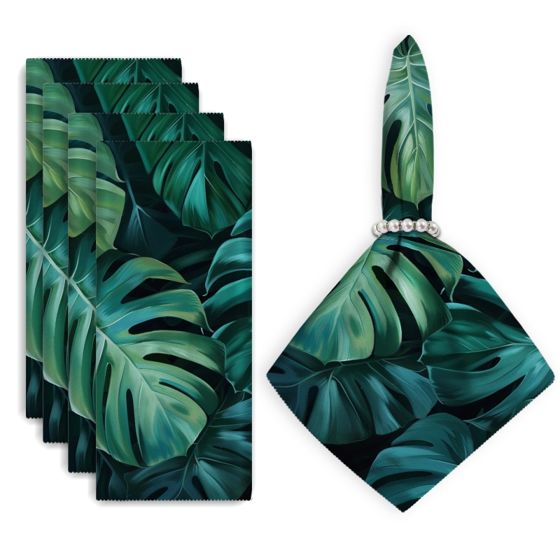 Bahomeck Napkins Set Of 4 Reusable Washable Square Fabric Dining Table ...