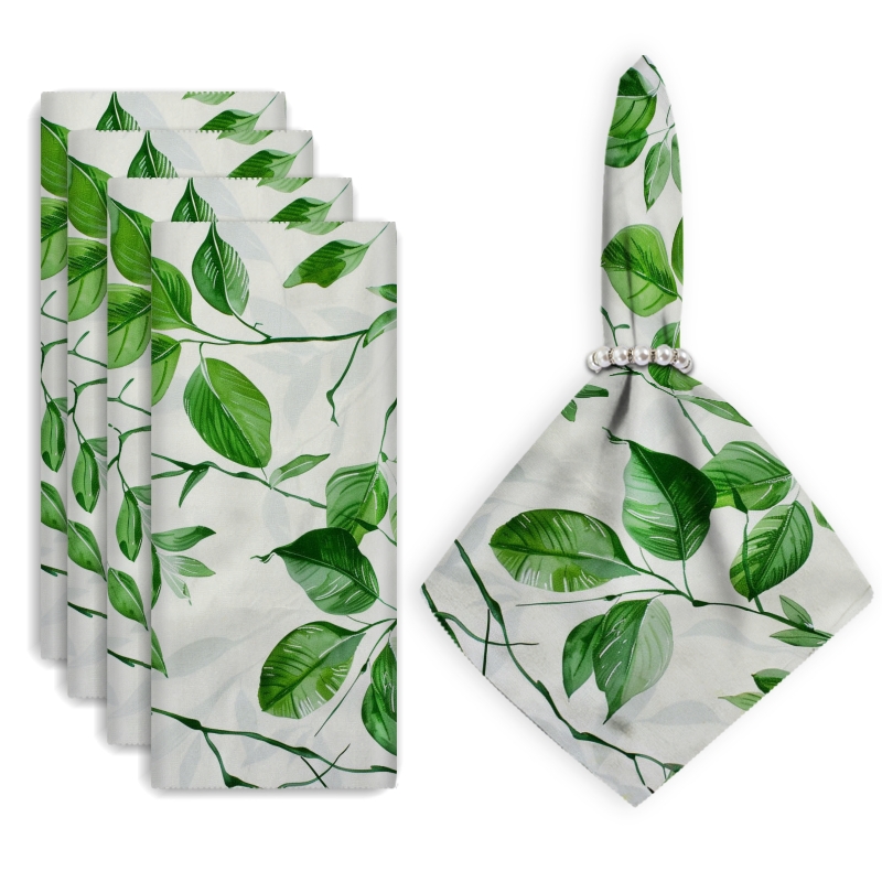 Bahomeck Cloth Napkins Set Of 4,18*18 Inch Washable Polyester Napkins ...