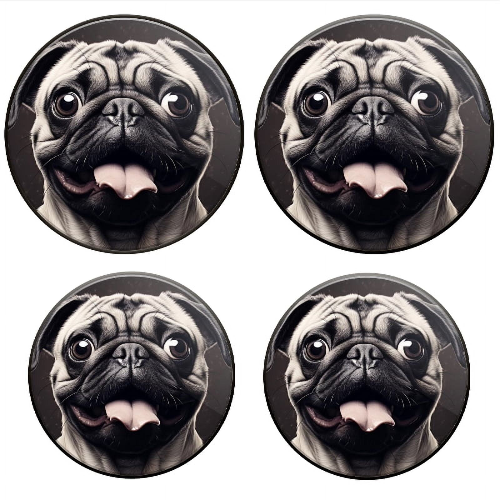 Bahomeck Electric Stove Burner Covers Set Of 4,Adorable Pug With Wide ...