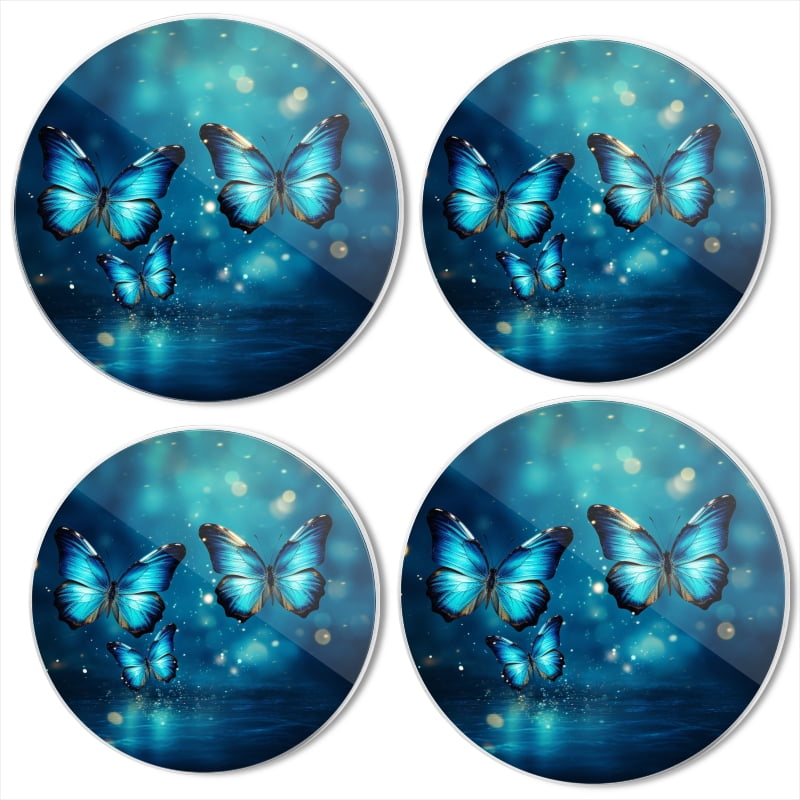 Bahomeck Electric Stove Burner Covers Set Of 4,Beautiful Blue ...