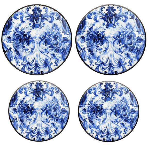 Bahomeck Electric Stove Burner Covers Set Of 4,Blue And White Pattern ...