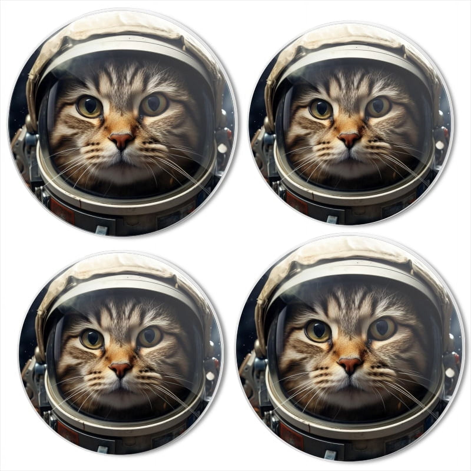 Bahomeck Electric Stove Burner Covers Set Of 4,Cat Wearing Astronaut ...