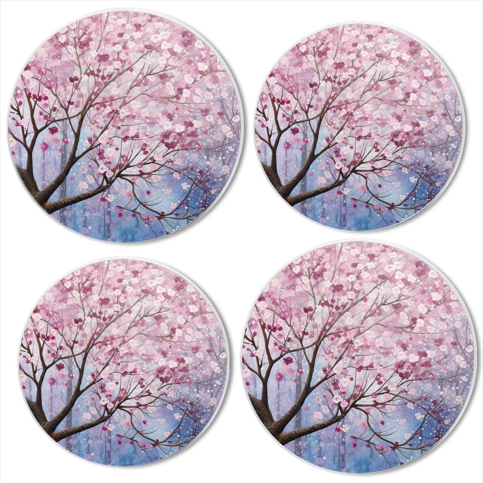 Bahomeck Electric Stove Burner Covers Set Of 4,Cherry Blossom Trees ...