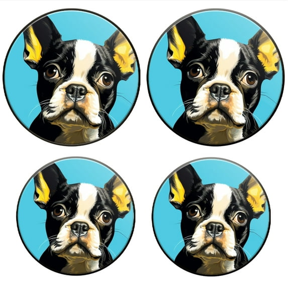 Bahomeck Electric Stove Burner Covers Set Of 4,Cute Boston Terrier With ...