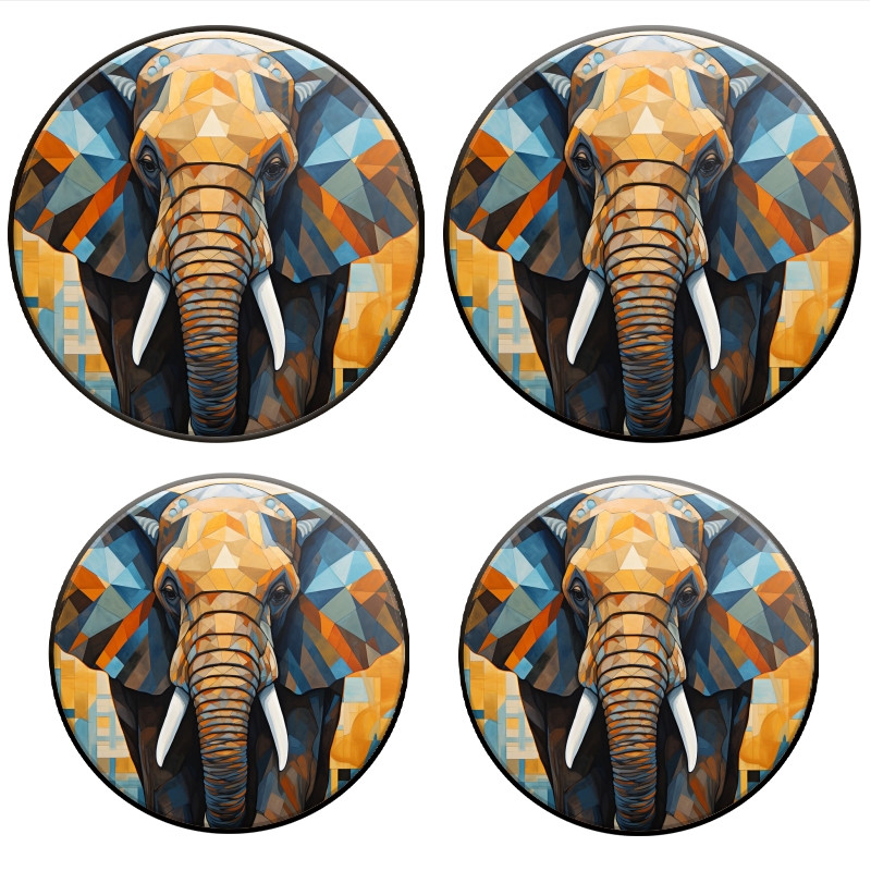 Bahomeck Electric Stove Burner Covers Set Of 4,Majestic Elephant With ...
