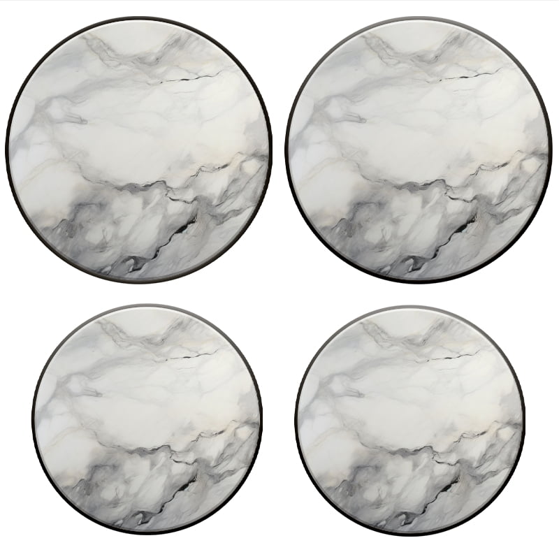 Bahomeck Electric Stove Burner Covers Set Of 4,Marble Texture On White ...