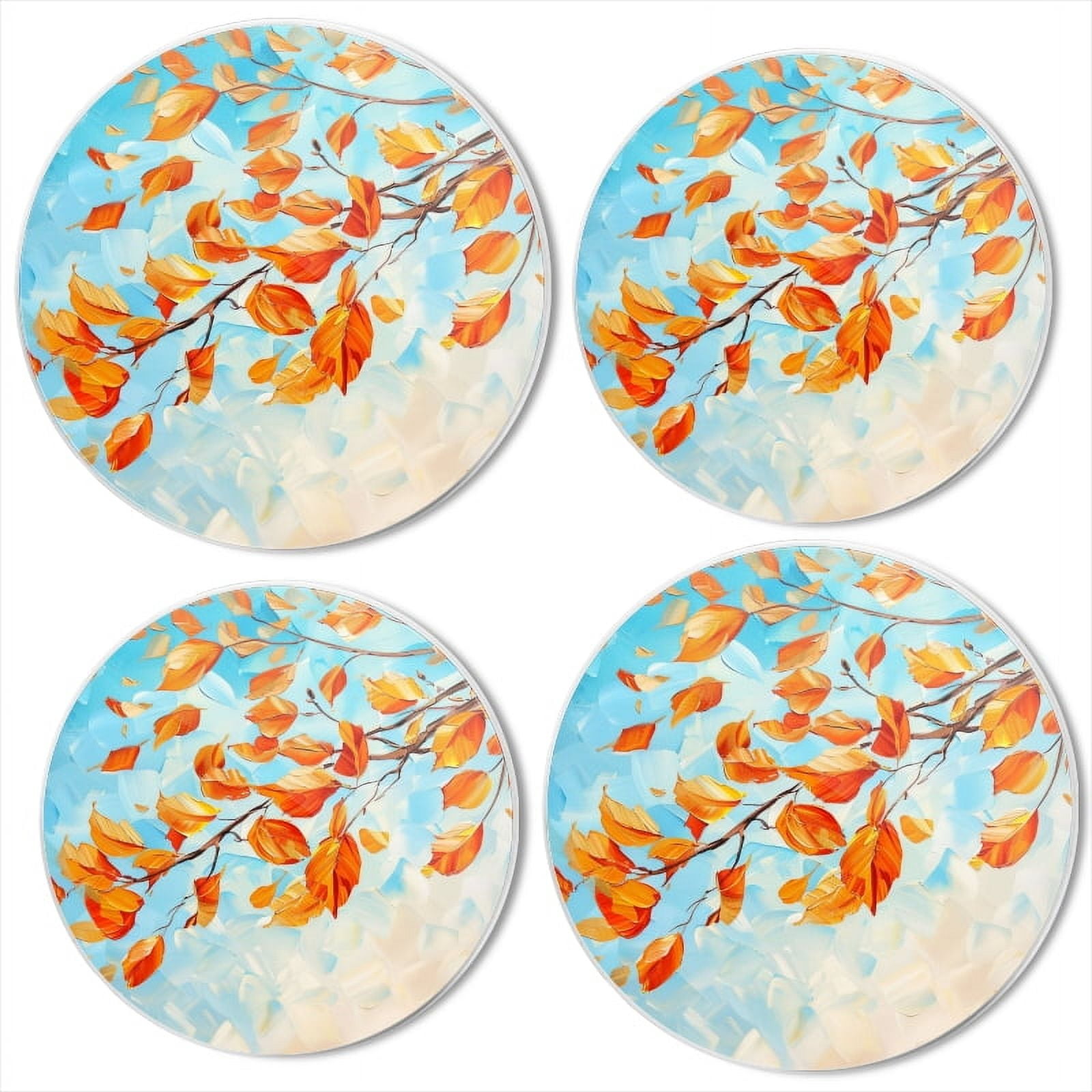 Bahomeck Electric Stove Burner Covers Set Of 4,Oil Painting Of Orange ...