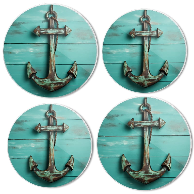 Bahomeck Electric Stove Burner Covers Set Of 4,Old Rustic Anchor ...