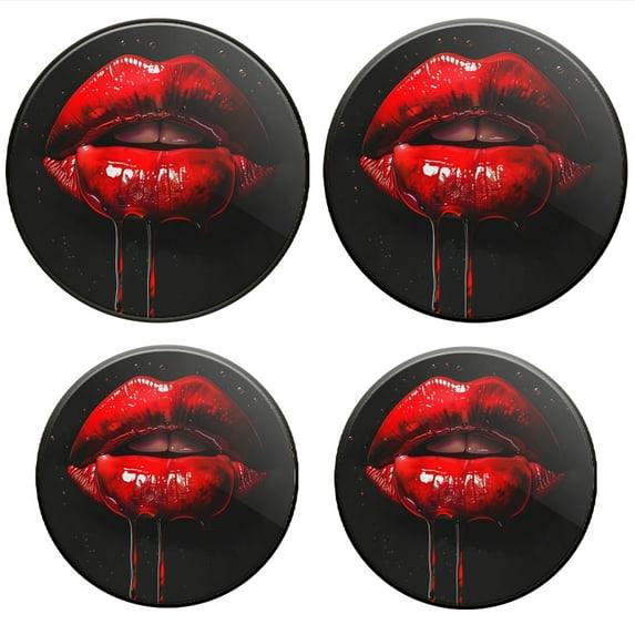 Bahomeck Electric Stove Burner Covers Set Of 4,Red Lips Dripping With ...