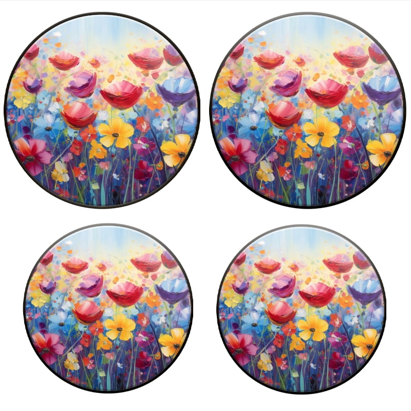 Bahomeck Electric Stove Burner Covers Set Of 4,Abstract Painting Of ...