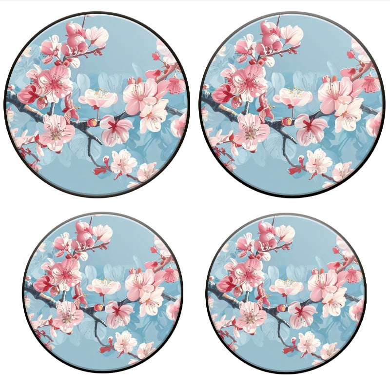 Bahomeck Electric Stove Burner Covers Set Of 4,Beautiful Cherry Blossom ...