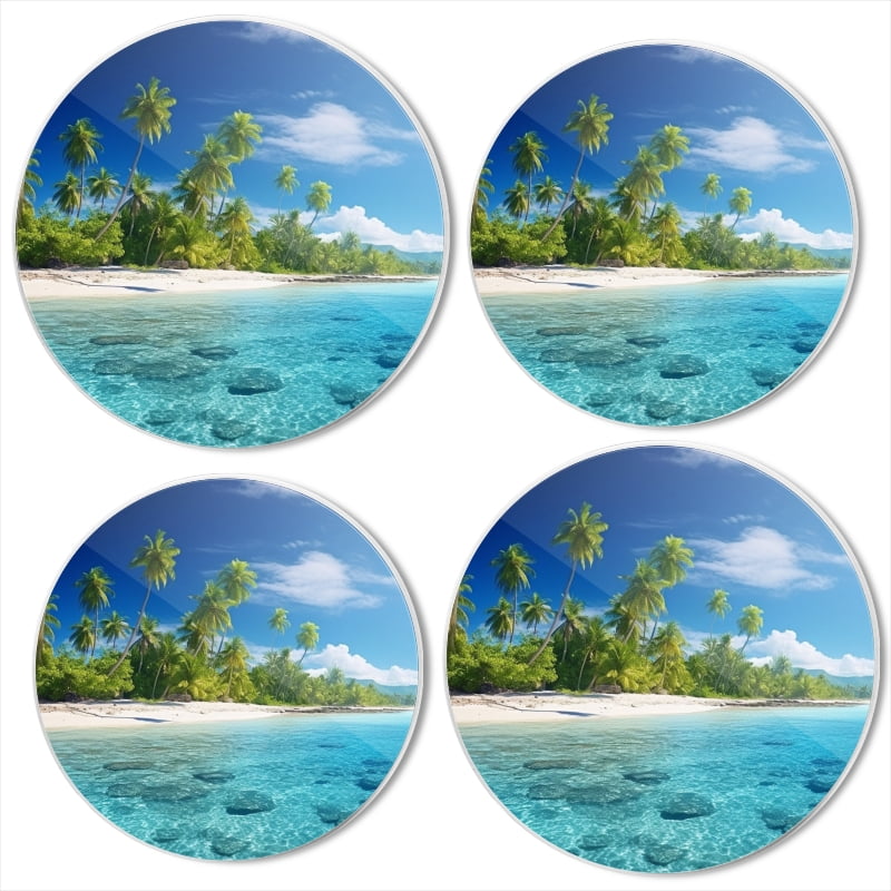 Bahomeck Electric Stove Burner Covers Set Of 4,Beautiful Tropical ...