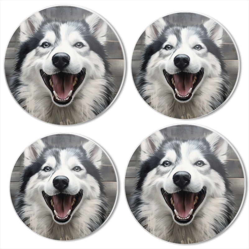 Bahomeck Electric Stove Burner Covers Set Of 4,Black And White Husky ...