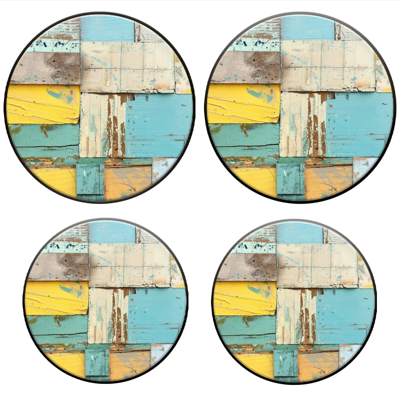 Bahomeck Electric Stove Burner Covers Set Of 4,Collage Of Rustic Wooden ...
