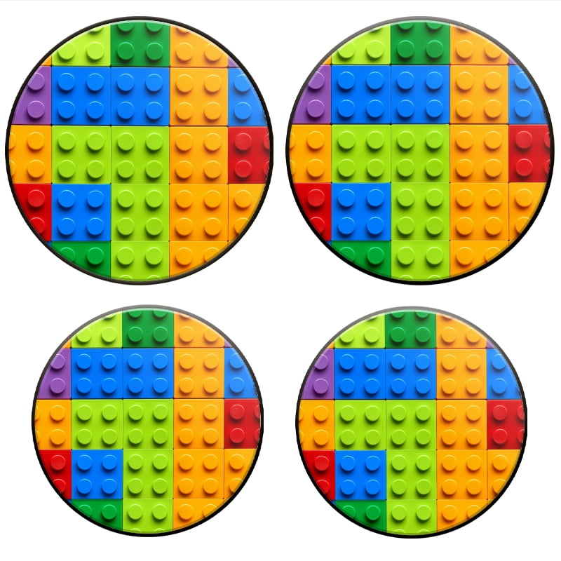 Bahomeck Electric Stove Burner Covers Set Of 4,Colorful Blocks Drawing ...