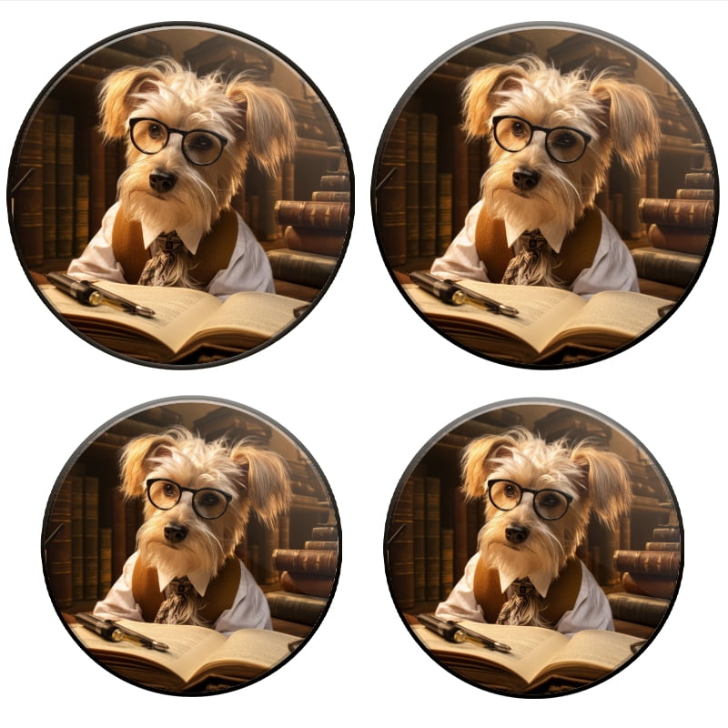 Bahomeck Electric Stove Burner Covers Set Of 4,Cute Dog Dressed As ...