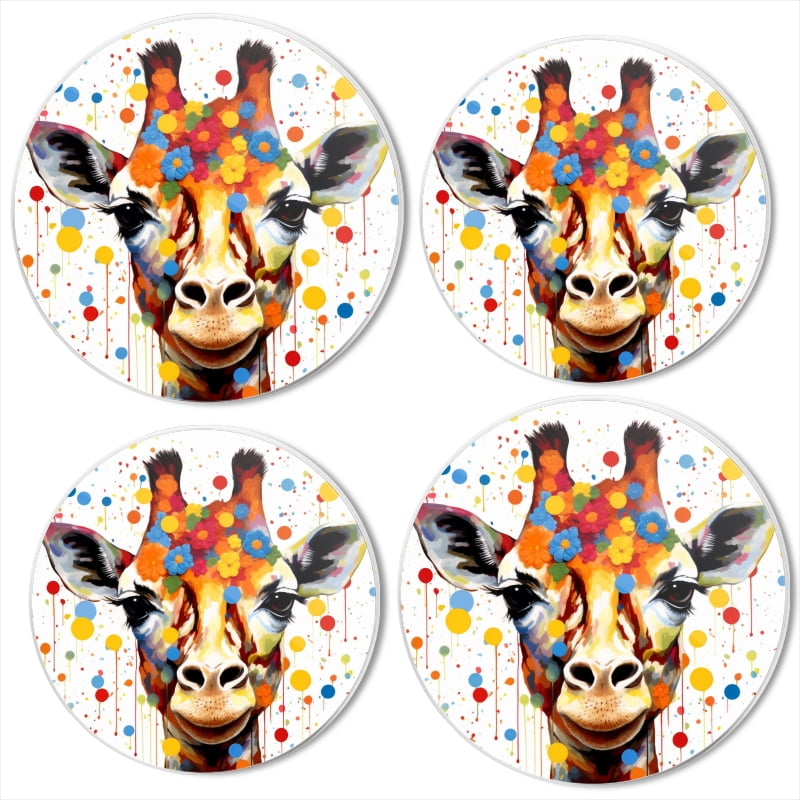 Bahomeck Electric Stove Burner Covers Set Of 4,Cute Giraffe Portrait ...
