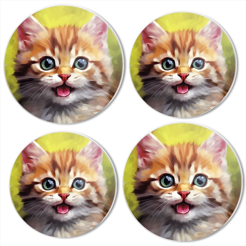 Bahomeck Electric Stove Burner Covers Set Of 4,Cute Happy Kittens In ...