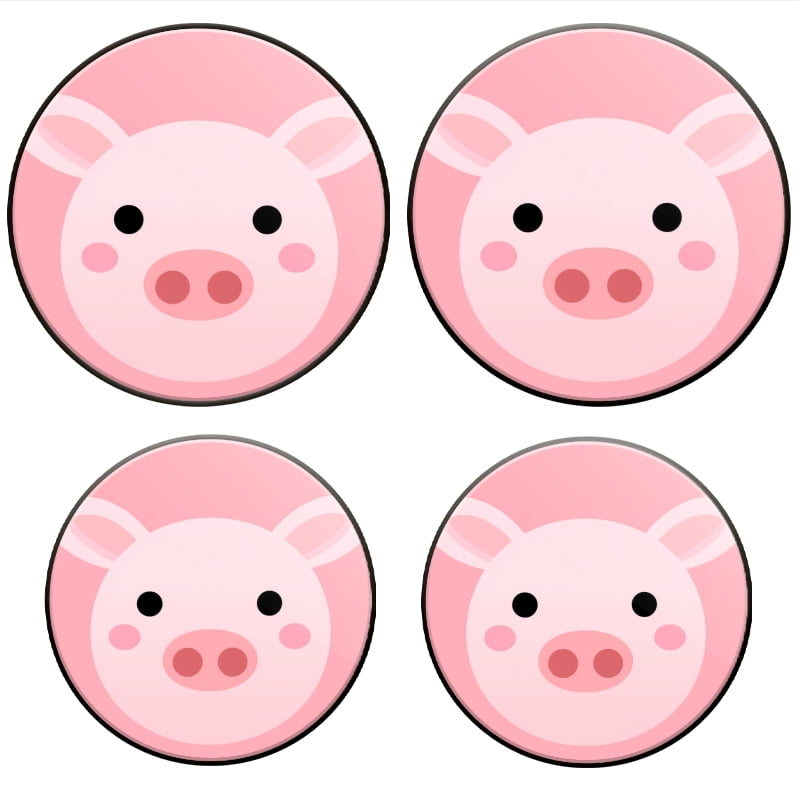 Bahomeck Electric Stove Burner Covers Set Of 4,Cute Pink Pig Face Metal ...