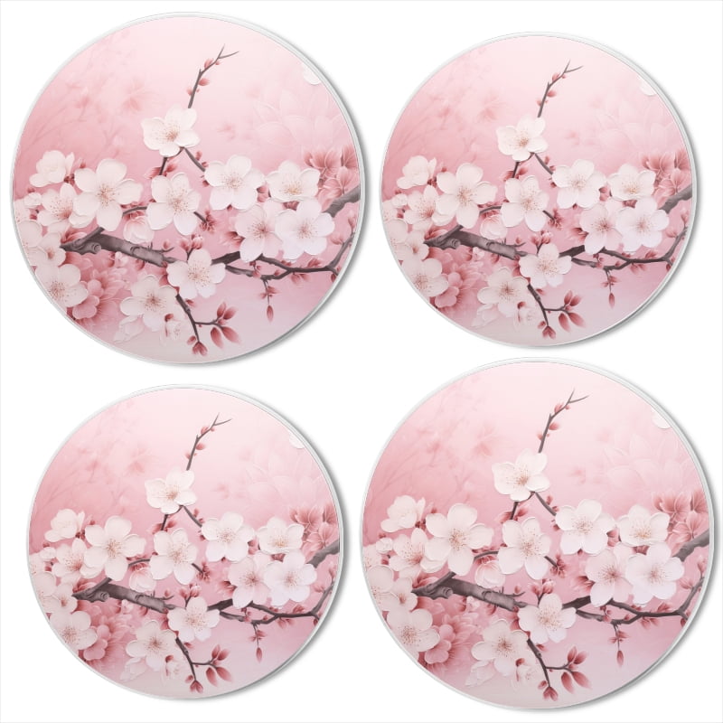 Bahomeck Electric Stove Burner Covers Set Of 4,Delicate Pink Background ...