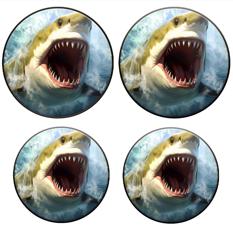 Bahomeck Electric Stove Burner Covers Set Of 4,Great White Shark With ...
