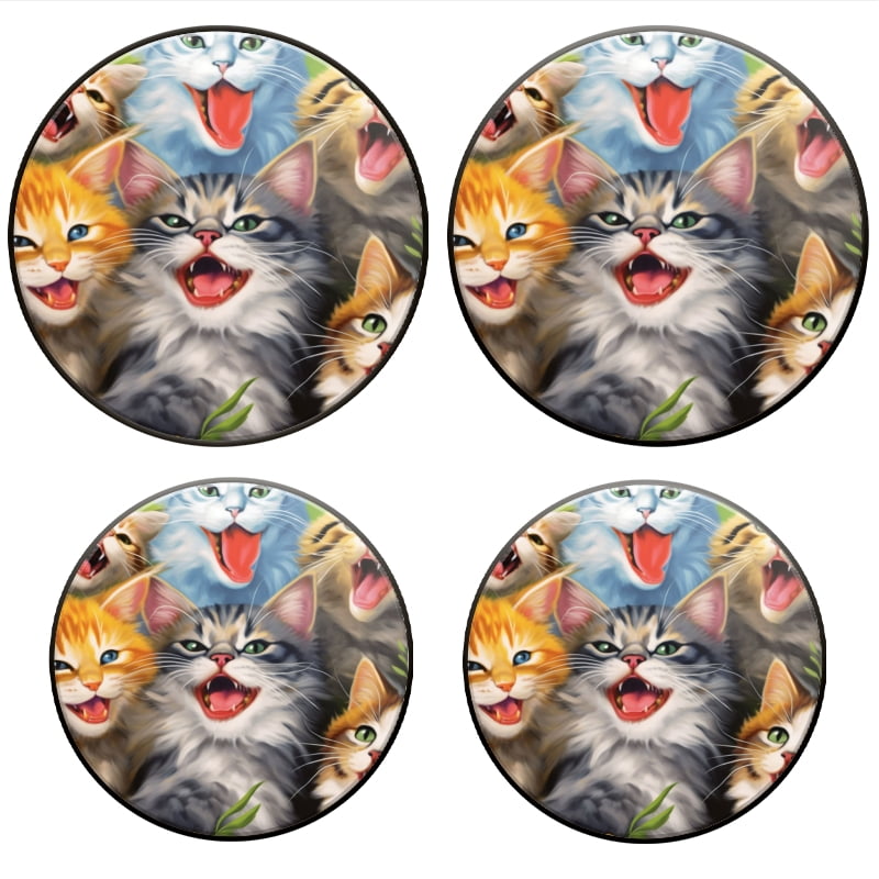 Bahomeck Electric Stove Burner Covers Set Of 4,Group Of Cats With Big ...