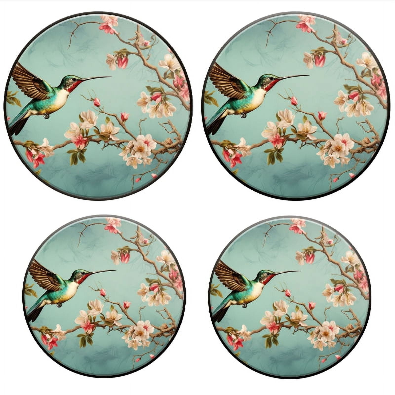 Bahomeck Electric Stove Burner Covers Set Of 4,Hummingbird Flying In ...