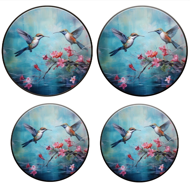 Bahomeck Electric Stove Burner Covers Set Of 4,Hummingbirds Flying Over ...