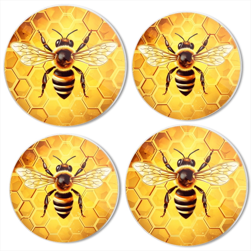 Bahomeck Electric Stove Burner Covers Set Of 4,Render Of Bee On ...