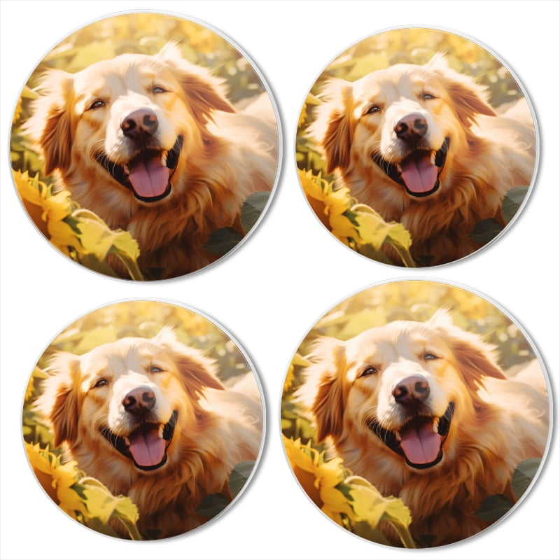 Bahomeck Electric Stove Burner Covers Set Of 4,Smiling Golden Retriever ...