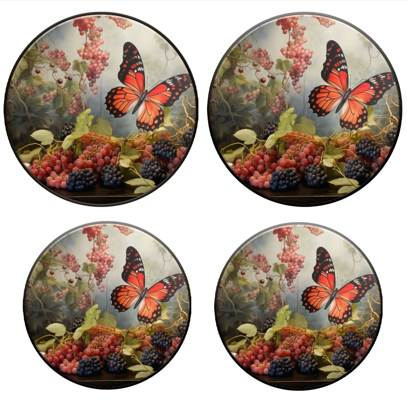 Bahomeck Electric Stove Burner Covers Set Of 4,Still Life With Red ...