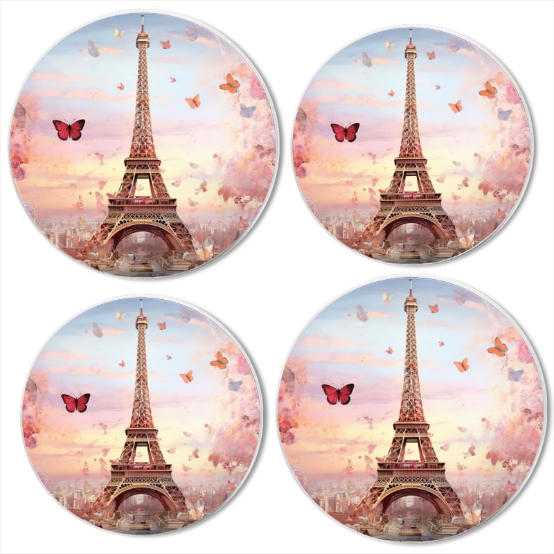 Bahomeck Electric Stove Burner Covers Set Of 4,The Eiffel Tower ...