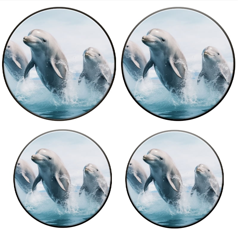 Bahomeck Electric Stove Burner Covers Set Of 4,Three Dolphins Jumping ...