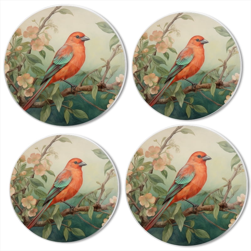 Bahomeck Electric Stove Burner Covers Set Of 4,Vivid Red Superb ...