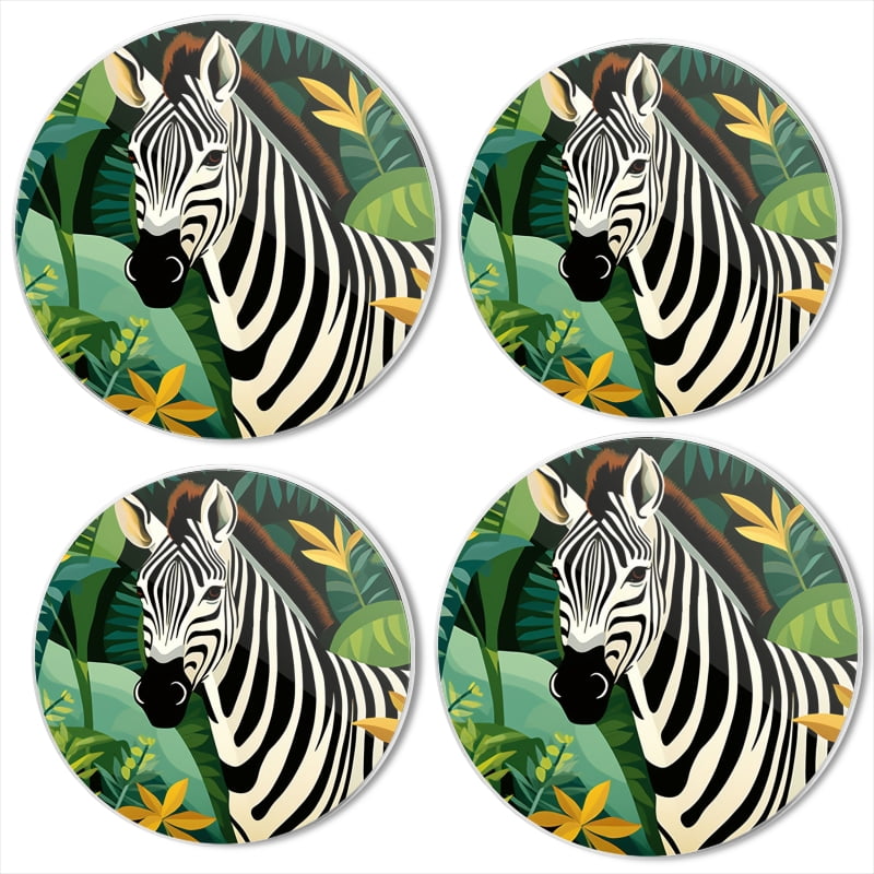 Bahomeck Electric Stove Burner Covers Set Of 4,Zebra In The Jungle ...